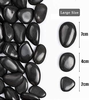 Piedras De Guijarros Negros Naturales Rocas De Río Para