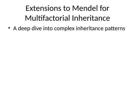 Multifactorialinheritancepresentationpptx