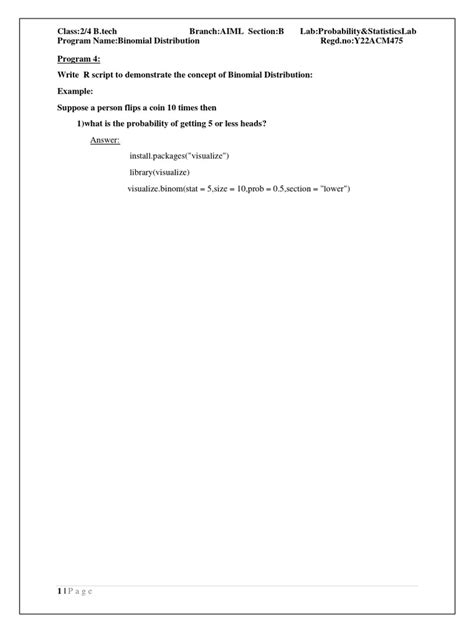 4 Binomial Distribution Pdf Statistical Models Statistics