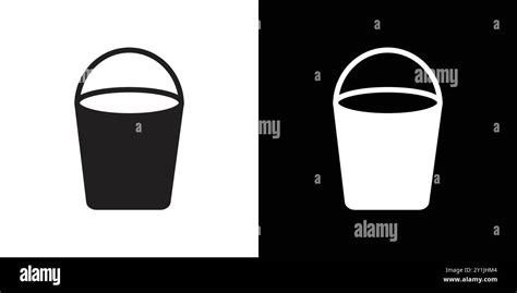Bucket Icon Simple Flat Vector Symbol Outline Collection Set Logo Stock Vector Image And Art Alamy