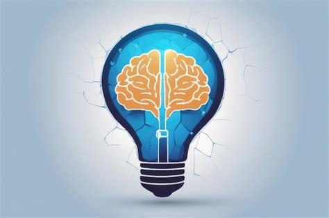 Premium Ai Image Human Brain And Light Creative Abstract Background In Blue Tone