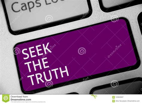 Word Writing Text Seek The Truth Business Concept For Looking For The
