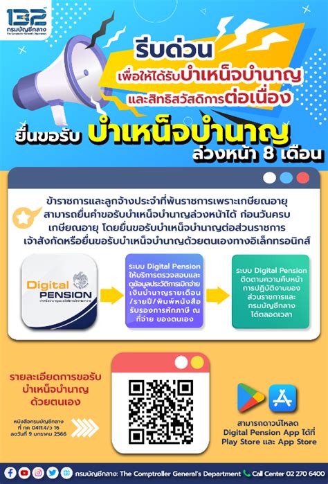 กรมบัญชีกลางเร่งประชาสัมพันธ์ ให้ข้าราชการและลูกจ้างประจำที่จะเกษียณฯ 1 ต ค 66 ยื่นขอรับบำเหน็จ