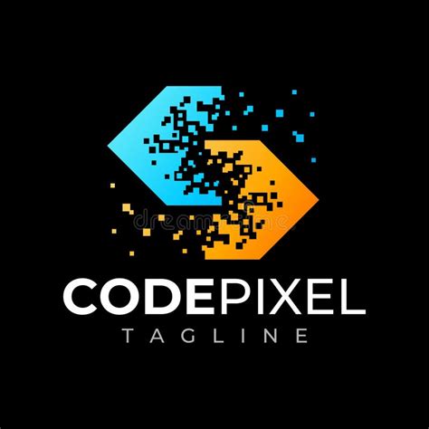 Modern Technology Pixel Code Program Logo Design Digital Coding