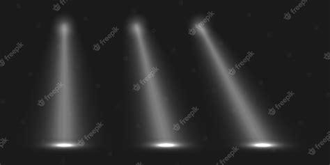 검은 배경에 스포트 라이트 프리미엄 벡터