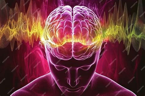 Cerebral Communication Neuron Communication And Cerebral Power Glowing Brain With Colorful