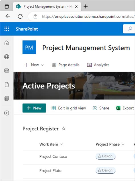 how to build a project management system on microsoft 365 sharepoint