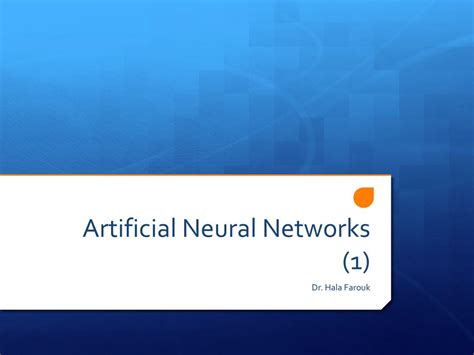 PPT Artificial Neural Networks 1 PowerPoint Presentation Free Download ID 4841234