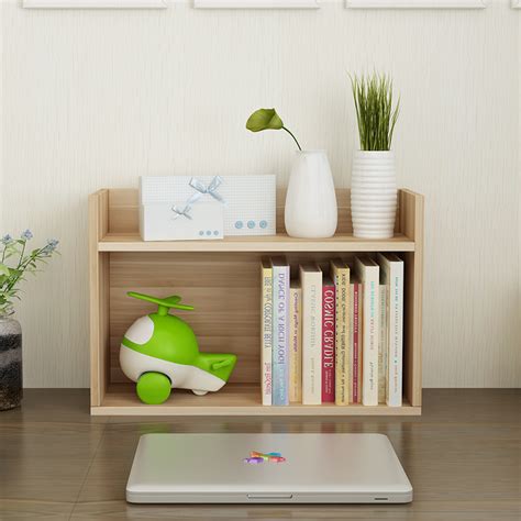 书架简易桌上学生用儿童办公书桌面实木置物架简约现代宿舍小书柜 虎窝淘