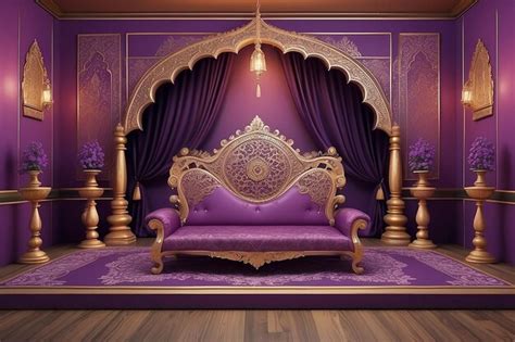 Generate Empty Background Indian Wedding Room Theme Premium Ai Generated Image