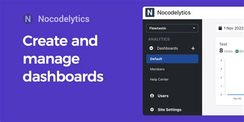 Create And Manage Dashboards Nocodelytics Help Center