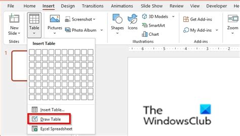 How To Insert A Table Or Draw A Table In Powerpoint Artofit