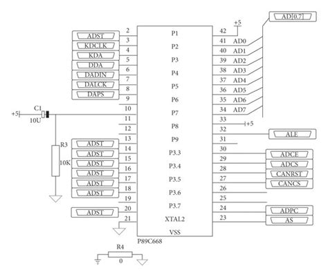 The Connection Diagram Of The Single Chip Microcomputer System