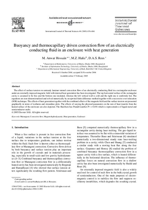 Pdf Buoyancy And Thermocapillary Driven Convection Flow Of An Electrically Conducting Fluid In