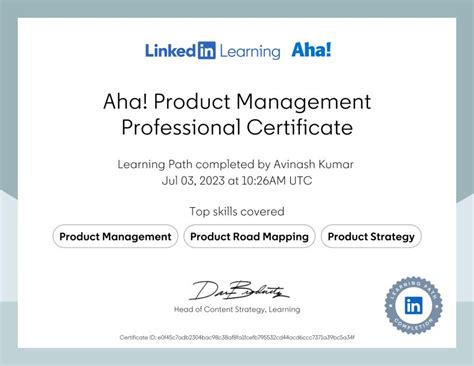 Avinash Kumar Pmp® On Linkedin Certificate Of Completion