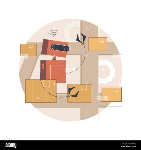 Sortation Systems Abstract Concept Vector Illustration Product Sortation Conveyor Based System