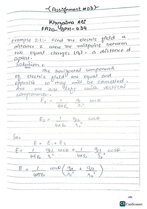 Solution Electromagnetic Theory Emt Chapter 2 Detailed Solved Examples