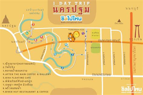 แผนที่และวิธีเดินทางไปนครปฐม