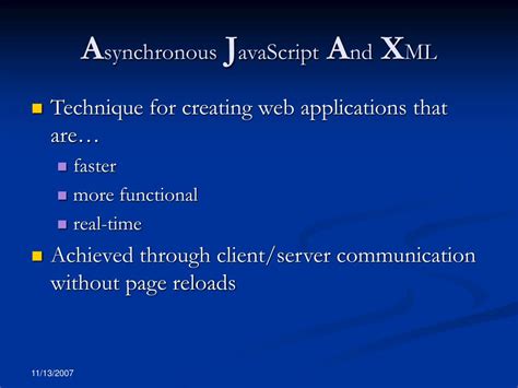 Ppt A Synchronous J Avascript A Nd X Ml Powerpoint Presentation Free