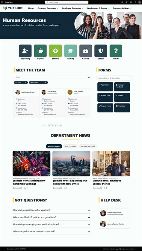9 Great Sharepoint Site Templates — Origami