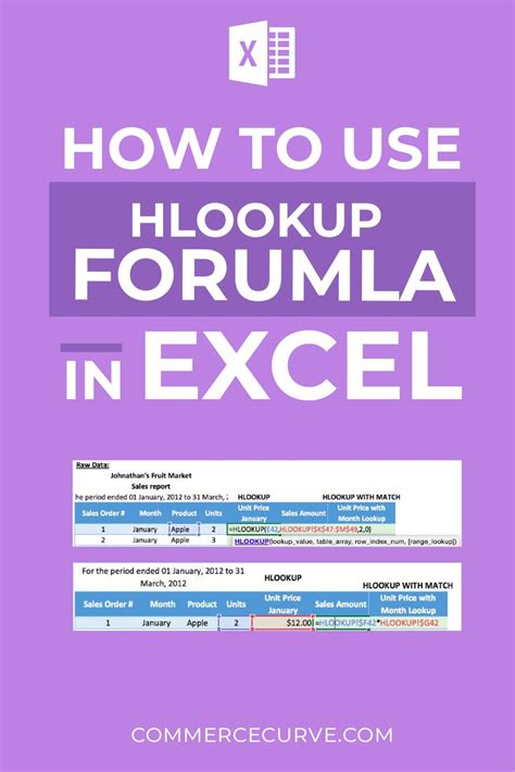 how to use hlookup formula in excel step by step guide