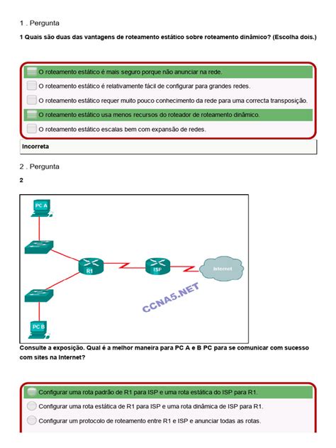 Ccna 2 Capítulo 6 V5 Exame Respostas 2016 Examenes On Line Pdf
