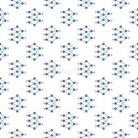 Artificial Neural Networks Vector Colored Seamless Pattern Stock Illustration Illustration Of