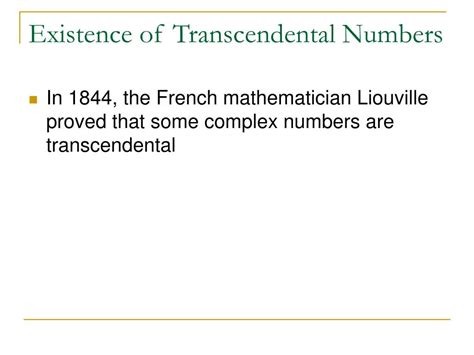 Ppt Algebraic And Transcendental Numbers Powerpoint Presentation Free Download Id 5908032