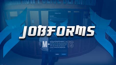 [free] [qb Esx] M Jobforms Job Application Forms Fivem Releases Cfx Re Community