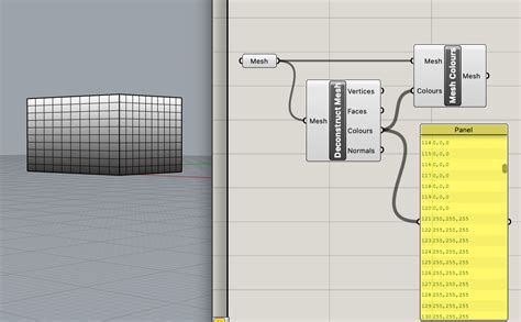 how to get colored mesh from rhino into grasshopper grasshopper