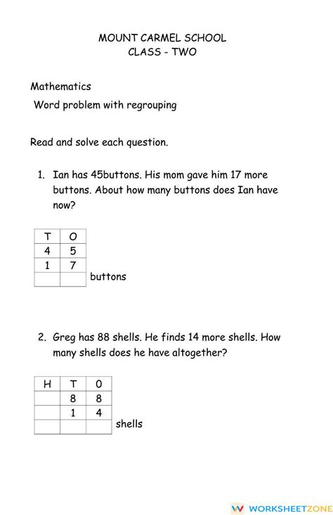 Addition Worksheet Zone
