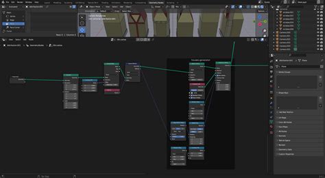 Geometry Nodes Stylized Town Generator Works In Progress Blender Artists Community