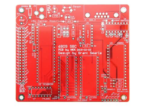 Mc6809 Single Board Computer Pcb Bare Board 6809 Sbc New [1pcs] Ebay