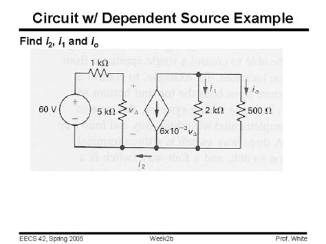 Circuit W Dependent Source Example Find I