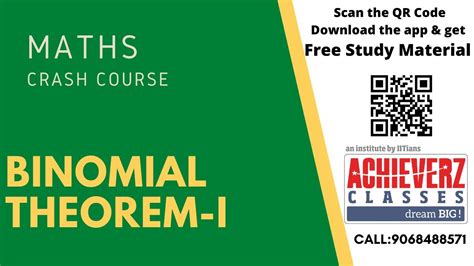 Binomial Theorem For JEE Mains BITS Other Exams YouTube