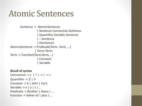 Ppt First Order Logic Powerpoint Presentation Free Download Id4072038