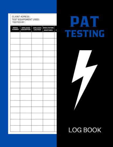 Pat Testing Log Book Certificate Inspection Of Electrical Equipment Pat Test Certificate Book