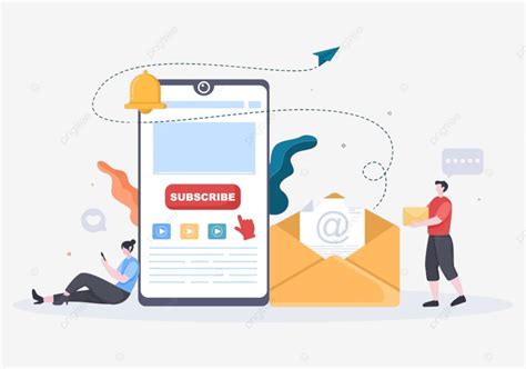 Subscribe Icon Button And Envelope Background Vector Illustration Watch Newsletter Shape Png