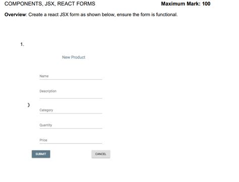 Solved Components Jsx React Forms Maximum Mark Overview