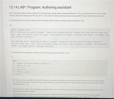 solved 13 14 lab program authoring assistant note