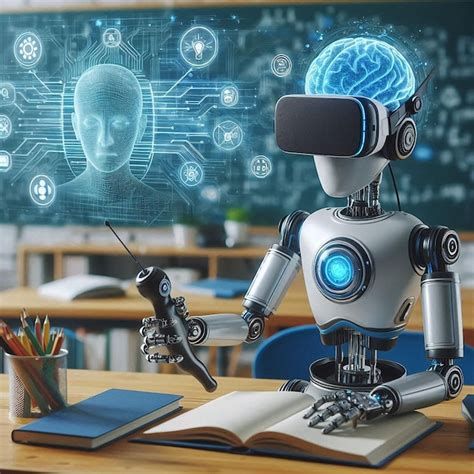 Vr Headset Using Ai Artificial Intelligence Technology Machine Learning Premium Ai Generated Image