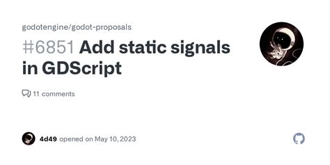 Add Static Signals In Gdscript · Issue 6851 · Godotenginegodot