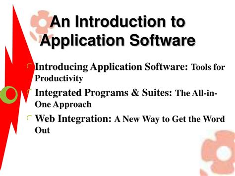 Ppt Introduction To Application Software Tools For Productivity Powerpoint Presentation Id