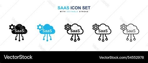 Saas Icon Royalty Free Vector Image Vectorstock