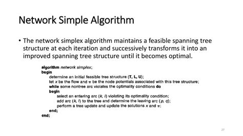 Ppt Minimum Cost Flows Network Simplex Algorithm Powerpoint