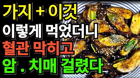 가지는 꼭 이렇게 드세요 암과 치매에 걸리지 않는 특급 레시피 심혈관 뇌혈관도 깨끗해지는 영롱한 보랏빛 가지의 효능[건강정보][가지효능] Youtube