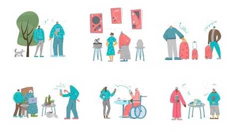 상대적인 함께 보내는 시간 터 평평한 디자인 프리미엄 벡터