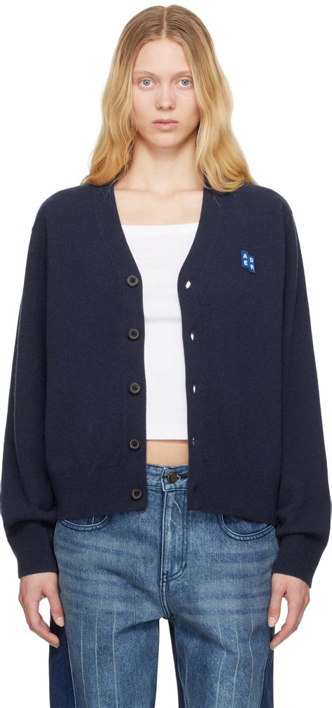 ADER Error Navy Sig BL Tag 01 Cardigan ADER Error