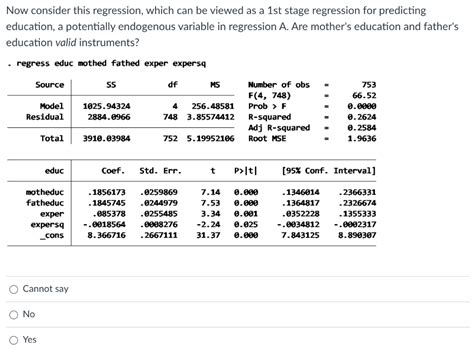 Solved Now Consider This Regression Which Can Be Viewed As Chegg