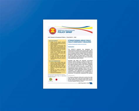 Asean Socio Cultural Community Policy Brief 1 Strengthening Asean Public Health Emergency